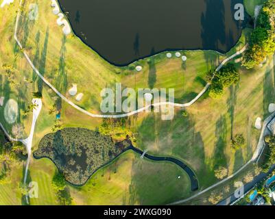 Wide angle shot of a beautiful golf course Stock Photo - Alamy