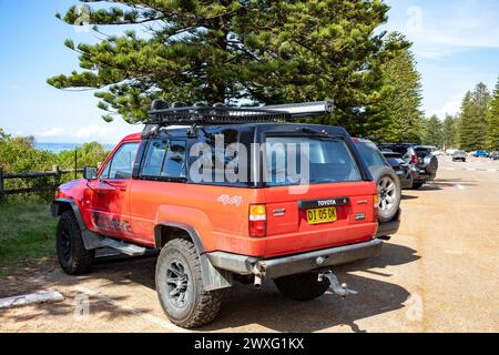 Red 1989 Toyota 4Runner utility truck 4WD vehicle parked at Newport ...