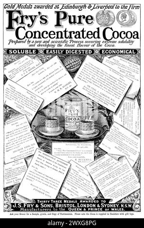 Advertisement for Fry's Chocolate. .J. S. Fry & Sons, Ltd. better known ...