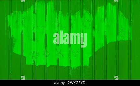 Green acid toxic paint brush strokes abstract wall design blank space ...