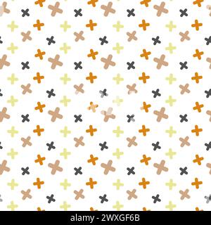 Plus symbols of different sizes and opacity seamless background pattern ...