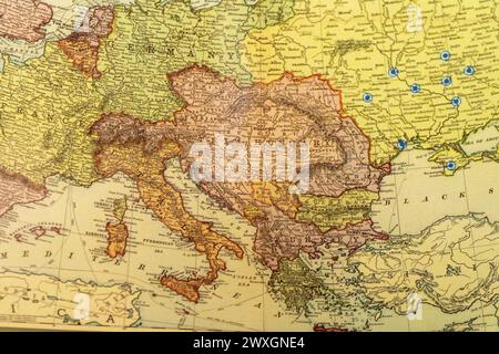 Old map of Europe - circa 1900 Stock Photo - Alamy
