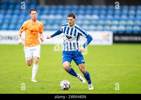 Esbjerg, Denmark. 28th, March 2024. Emil Holten (11) of Esbjerg fB ...