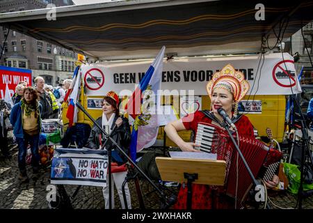 AMSTERDAM - Protesters during a Peace Demonstration on Dam Square. ANP ...