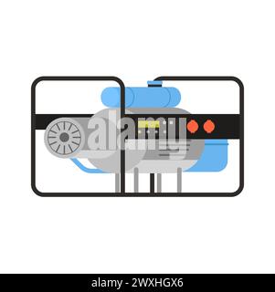 electric battery backup cartoon. industry charge, technology car ...