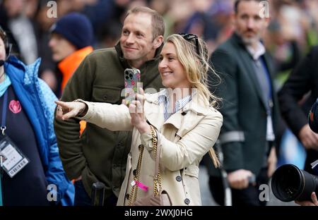 Laura Kenny and Jason Kenny watch their son as a mascot ahead of the ...