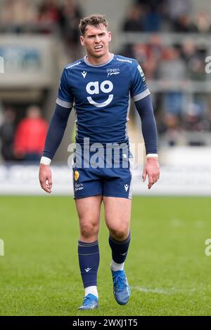 Sale Sharks' Tom Roebuck during the Gallagher PREM match at the CorpAcq ...