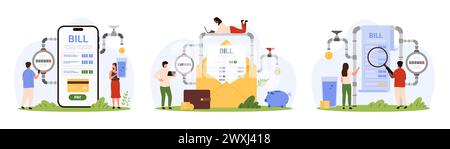 utility water meter cartoon vector illustration Stock Vector Image ...