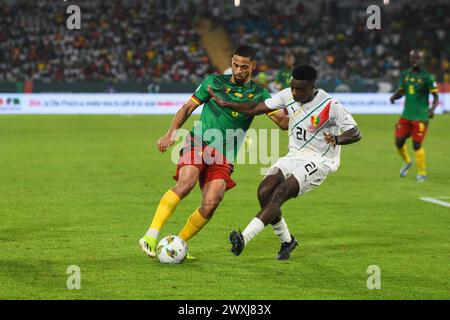 YAMOUSSOUKRO, COTE D'IVORE - JANUARY 15; Mouctar Diakhabir of Cameroon ...