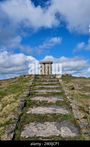Abdon Burf, the summit of Brown Clee, the highest point in Shropshire ...
