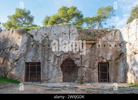 The prison of Socrates, Athens, Greece Stock Photo - Alamy