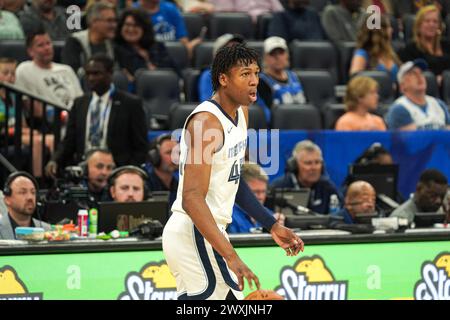 Memphis Grizzlies forward GG Jackson II (45) reacts in the first half ...