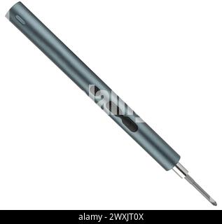 electric insulated red screwdriver on wooden board Stock Photo - Alamy