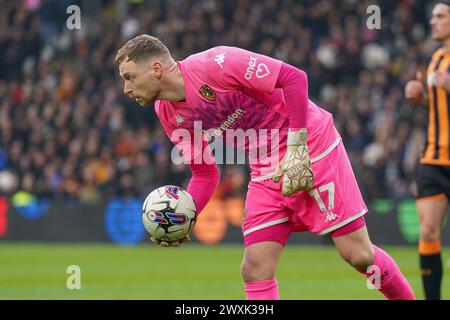 Ryan Allsop #17 of Hull City during the pre match warm up ahead of the ...