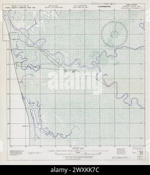 World War II - Map of Jaba River in Bouganville / Solomon Islands ca ...