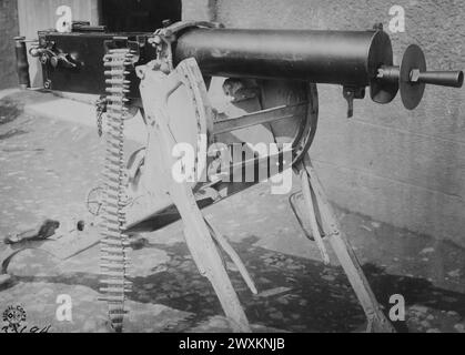 Close up of a captured German Maxim machine gun ca. 1918 Stock Photo ...