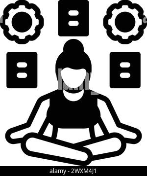 stress management icon vector logo set collection for web app ui Stock ...