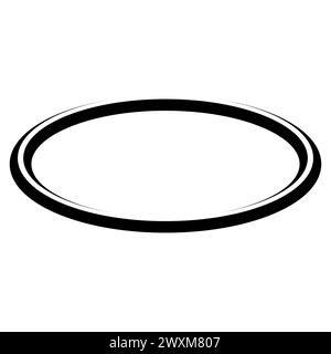 Oval swoosh stroke curve lines, price tag shape for sales Stock Vector ...