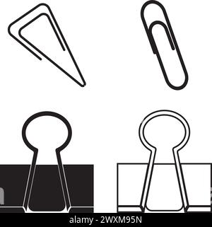 Metal paper clip icon, outline style Stock Vector Image & Art - Alamy