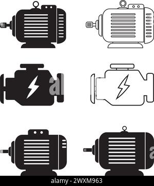 Electric motor icon vector illustration logo design Stock Vector Image ...