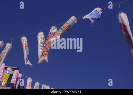 Koi Carp Streamers at Kawagoe, Saitama Prefecture, Japan Stock Photo ...
