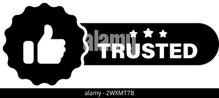 Trusted icon symbol inscription basic simple design Stock Vector Image ...