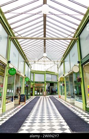 Interior of The Arcade in Letchworth Garden City, Hertfordshire, UK ...