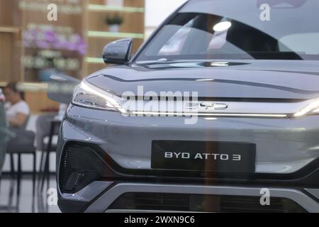 BYD auto showroom in Kowloon bay, Hong kong have been open on November ...