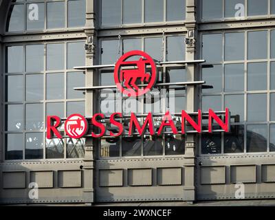Rossmann store chain logo on the store is seen in Koscierzyna, Poland ...