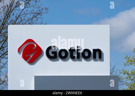 Gotion company's building with logo, High-Tech Company Limited, manufacturer lithium-ion and ...