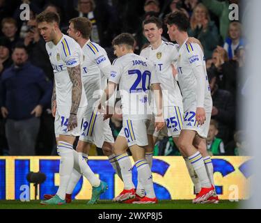 Sam Byram of Leeds United scores a goal and makes it 1-0 during the Sky ...