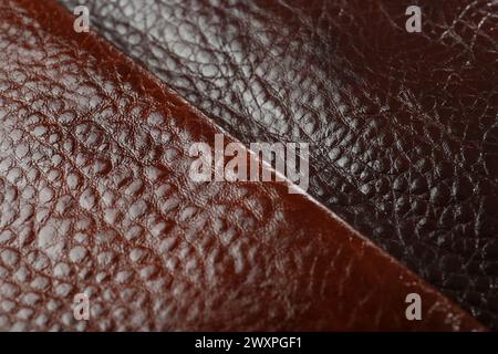 Different natural types of leather as background, closeup view Stock ...