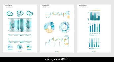 Visual charts. Finance elements commercial vector illustration Stock ...