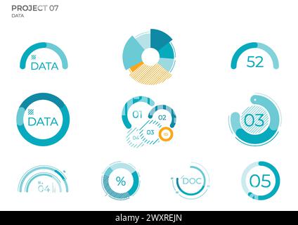Visual charts. Finance elements commercial vector illustration Stock ...