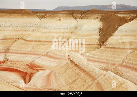 Unique geological feature known as tiger-striped mountains, showcasing ...