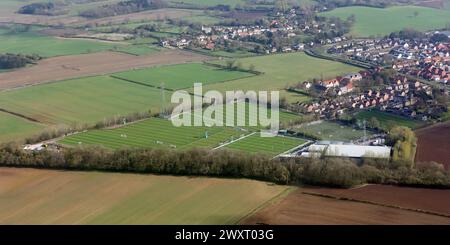 aerial view of Leeds United Training Ground at Walton near Wetherby ...