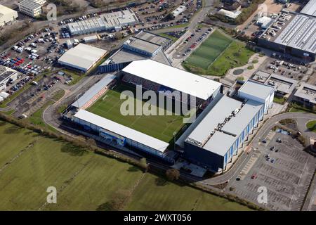 aerial view of York Community Stadium (part of York Community Stadium ...