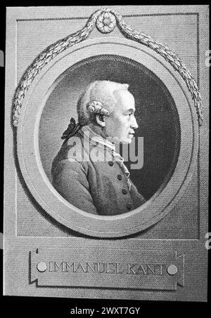 Portrait of Immanuel Kant - a German philosopher and one of the central ...
