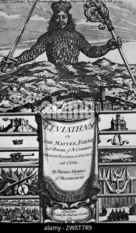 Frontispiece of Leviathan by Thomas Hobbes. Illustration by Abraham ...
