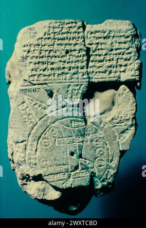 Clay tablet Babylonian map of the world. Dated 700 BC Stock Photo - Alamy