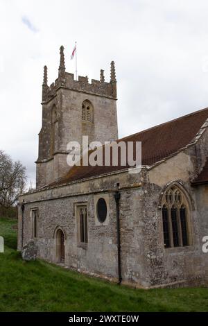 St Giles Church. Lost village of Imber Stock Photo - Alamy