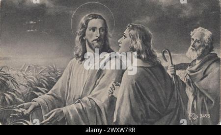 vintage holy card Jesus blessing / Jesus shining / Jesus Healing and ...