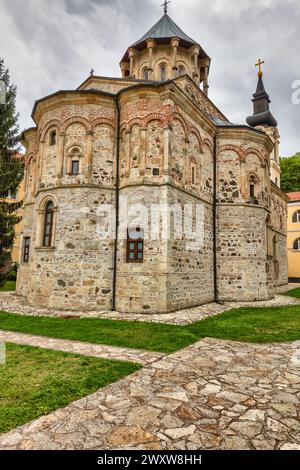 bell tower of Novo Hopovo Serbian Orthodox monastery on the Fruska Gora ...