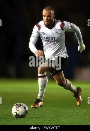 Derby County's Joe Ward in action during the Sky Bet League One match ...