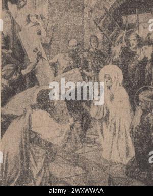 vintage holy card about The Seven Sorrows of the Blessed Virgin Mary ...