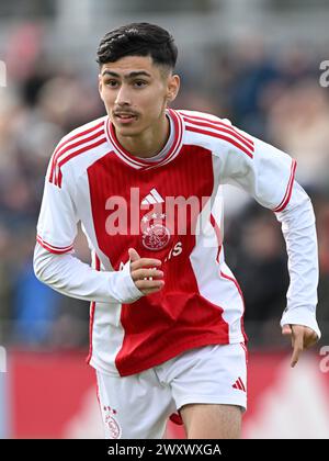 AMSTERDAM - Emre Unuvar of Ajax U17 during the Ajax Future Cup 2024 ...