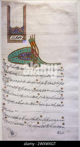 Ferman, imperial edict of sultan Mustafa II, 1700, Sakip Sabanci Museum ...