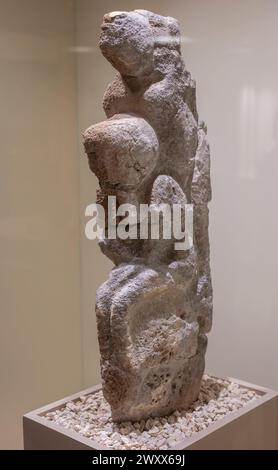 Neolithic sculpture, totem, Sanlıurfa Museum, Urfa, Sanliurfa Province ...