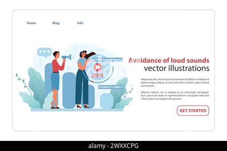 Noise Reduction Concept. An instructive vector illustration showing ...