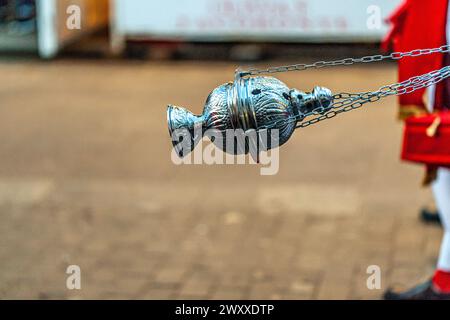 thurible dangling during the Easter Holy Week Procession in San ...